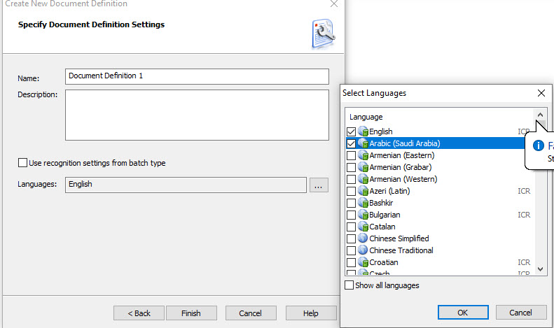 Arabic text not getting recognized – Help Center