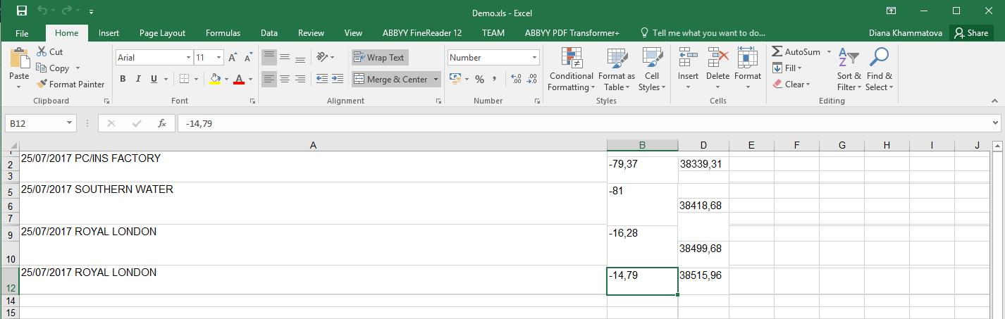 data extraction error when converting to spreadsheet – Help Center