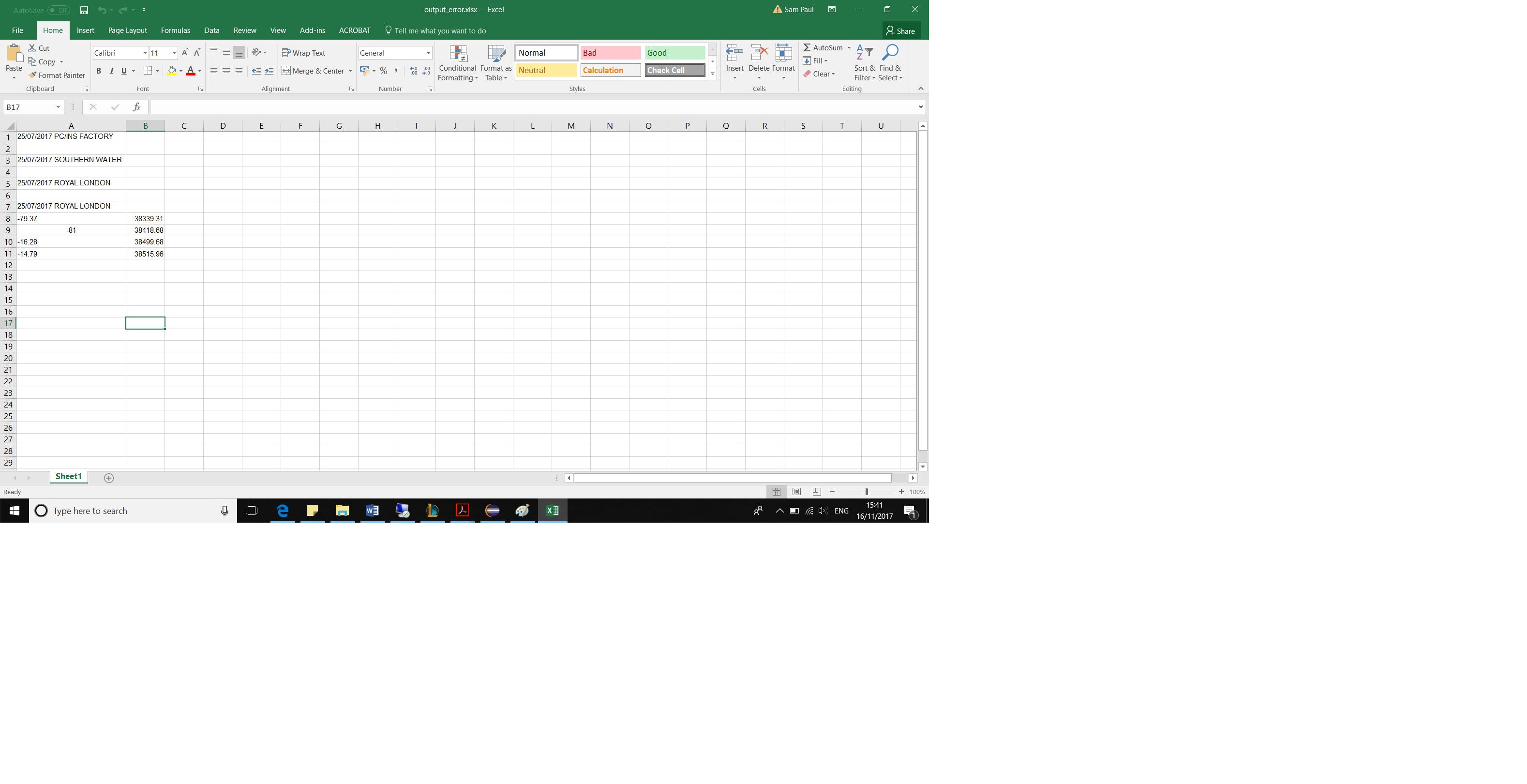 data extraction error when converting to spreadsheet – Help Center